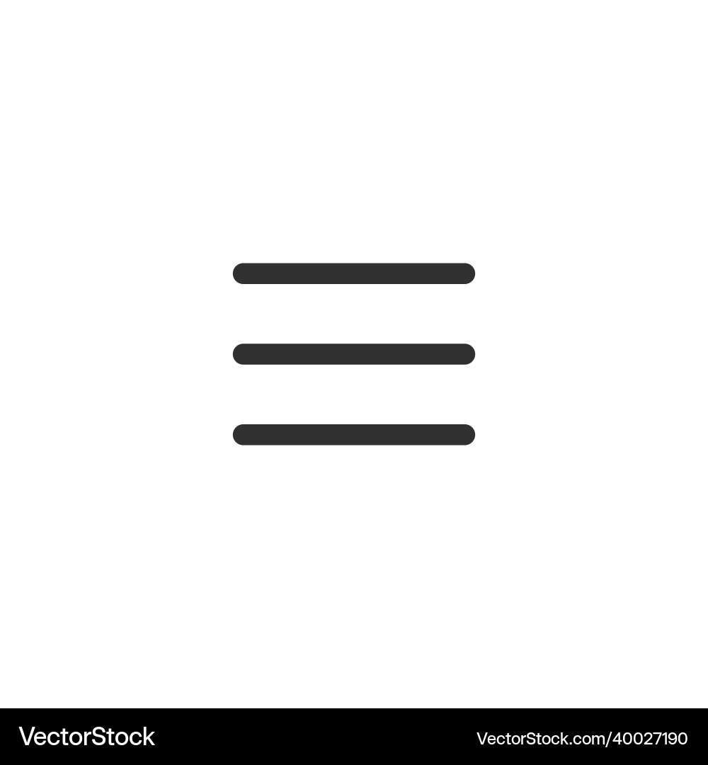 Hamburger menu icon for drop down ease on tablet Vector Image