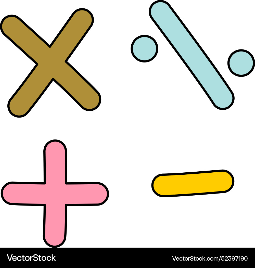 Math signs icon Royalty Free Vector Image - VectorStock