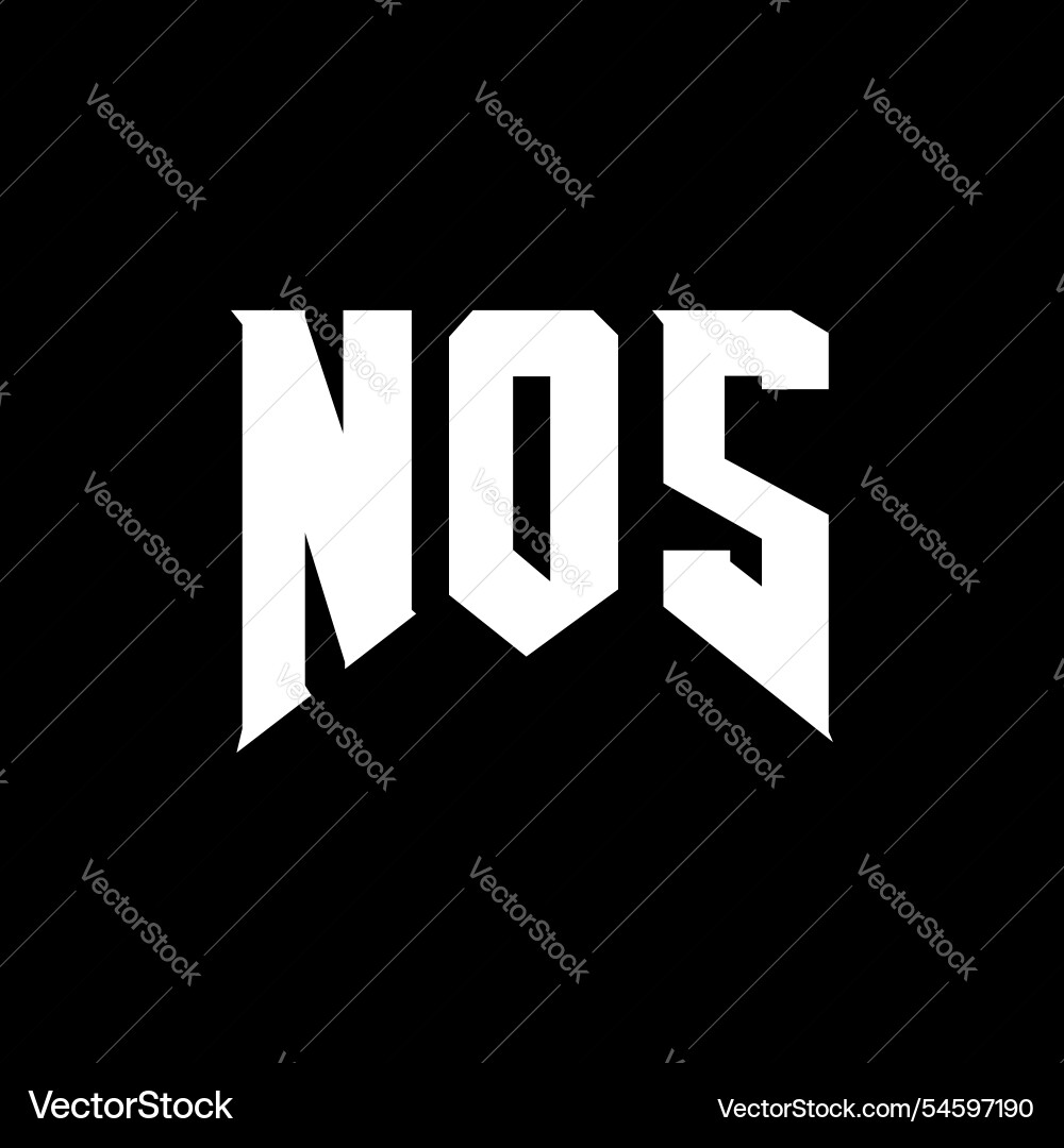 Nos letter logo design for technology company Vector Image