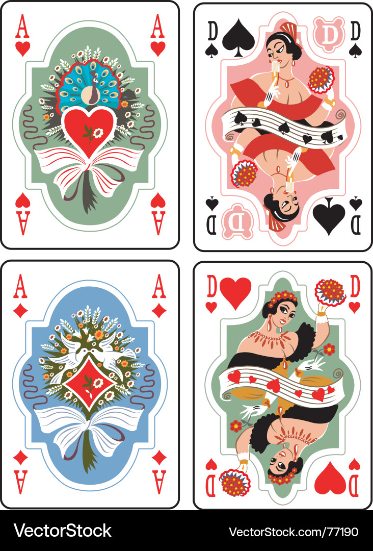 Playing cards Royalty Free Vector Image - VectorStock