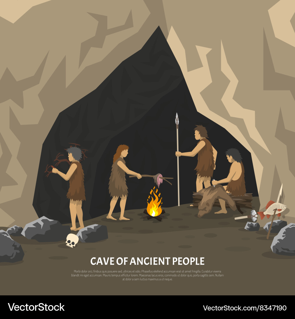 Prehistoric cave Royalty Free Vector Image - VectorStock