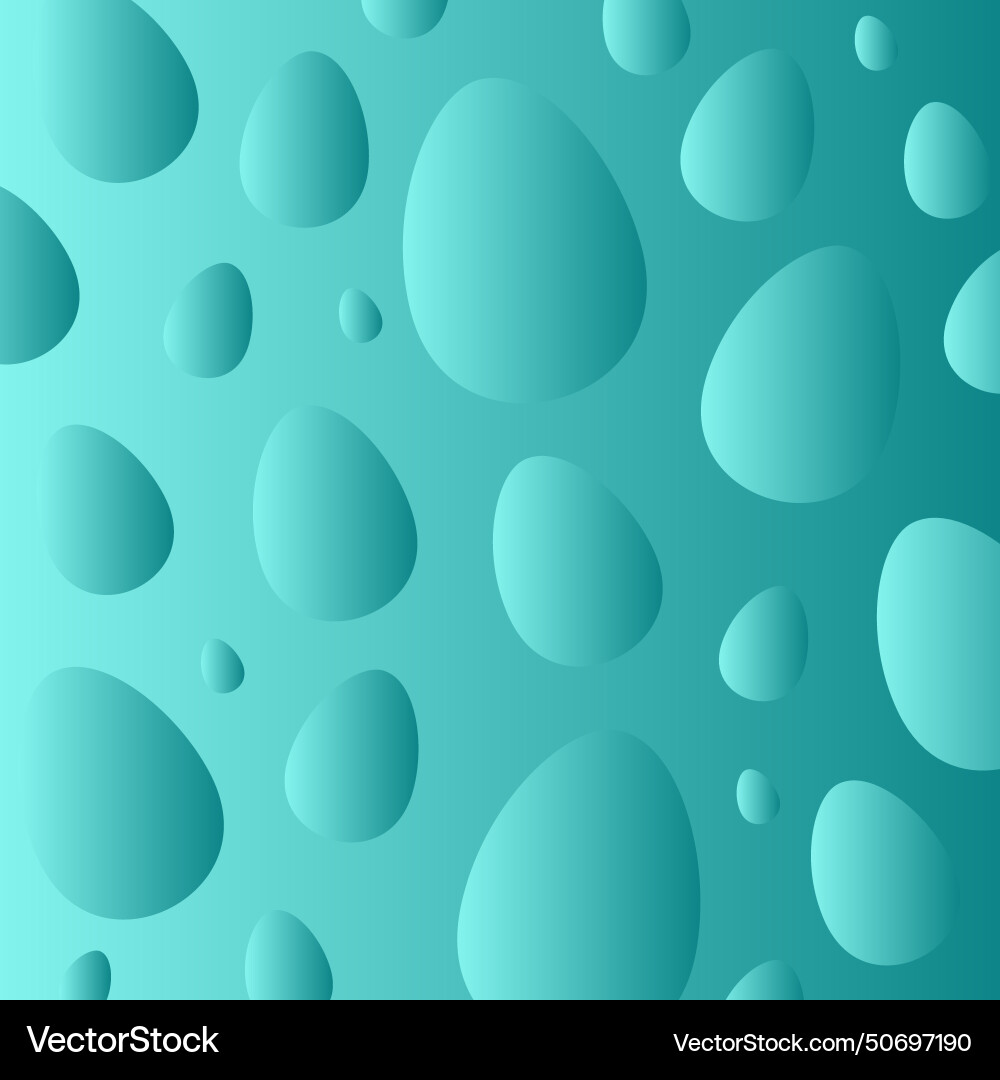 Square easter mint background with eggs for text Vector Image