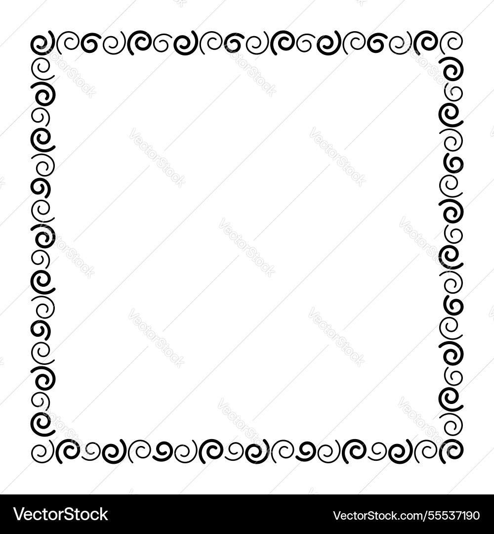 Square frame border graphic simple Royalty Free Vector Image