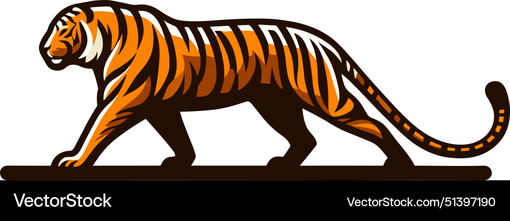Tiger logo head standing Royalty Free Vector Image