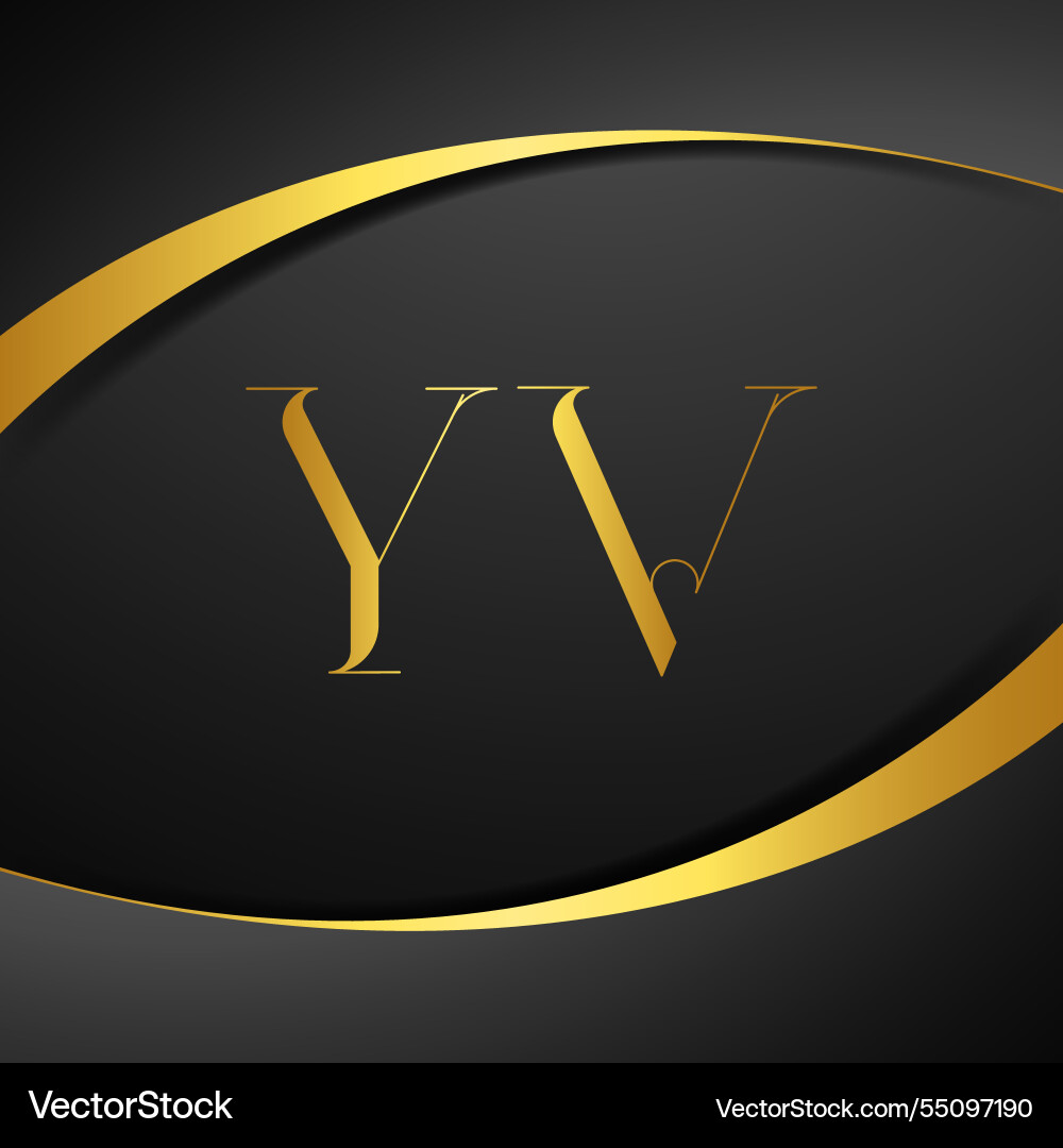 Yv luxury letter logo Royalty Free Vector Image