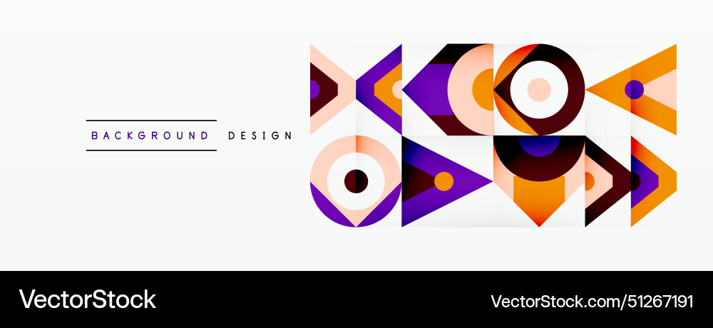 A colorful geometric pattern with arrows and Vector Image