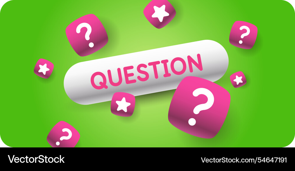 A poster with question marks Royalty Free Vector Image