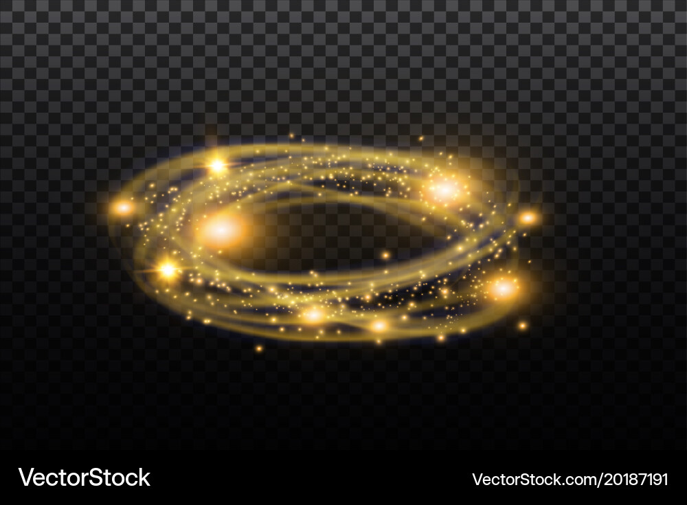 Circular lens flare transparent light effect Vector Image
