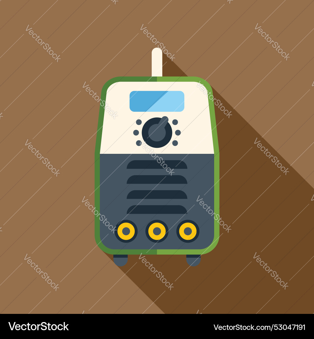 Inverter welding machine showing control panel Vector Image