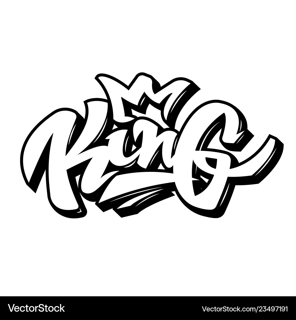 King lettering Royalty Free Vector Image - VectorStock