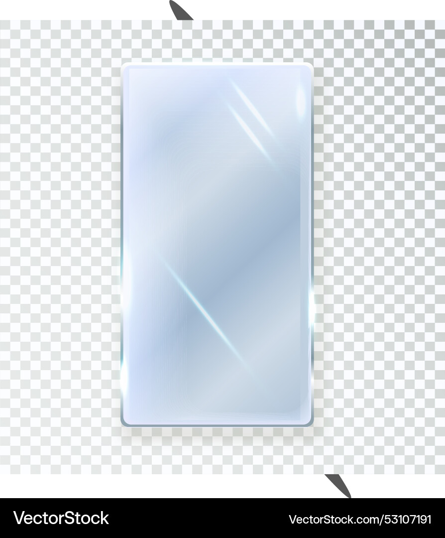 Mirror is rectangular insulated realistic Vector Image