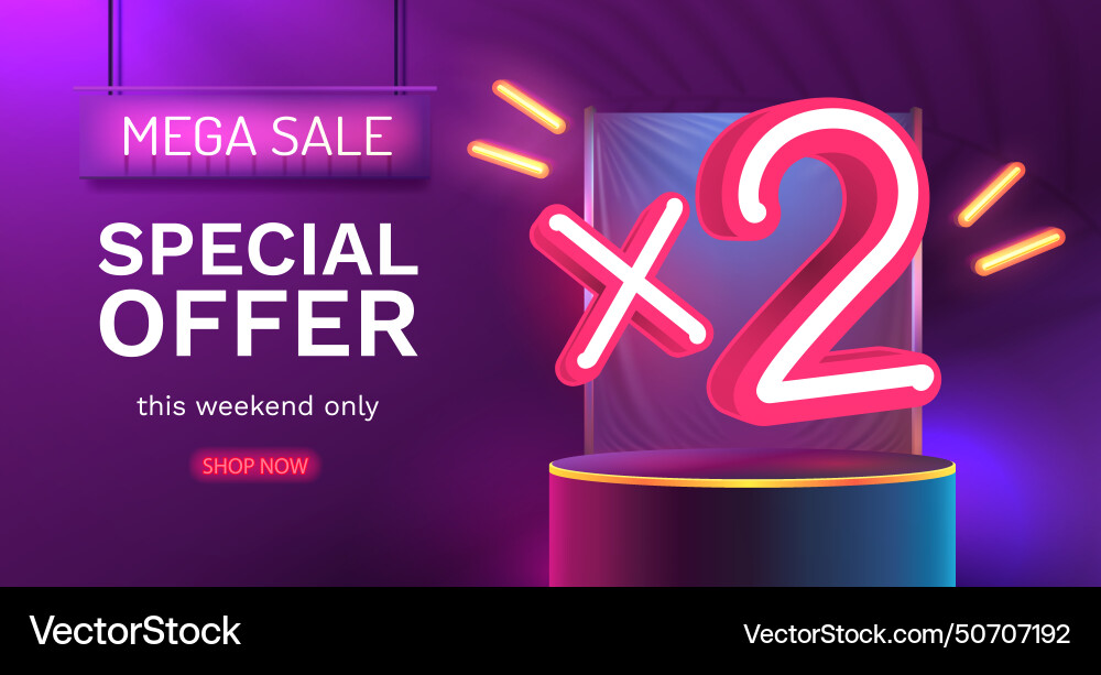 2x winner banner promotion flyer prize label Vector Image