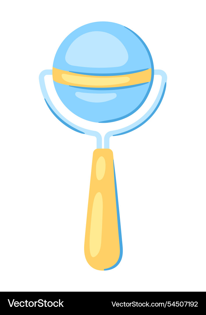 Baby rattle new born boy Royalty Free Vector Image