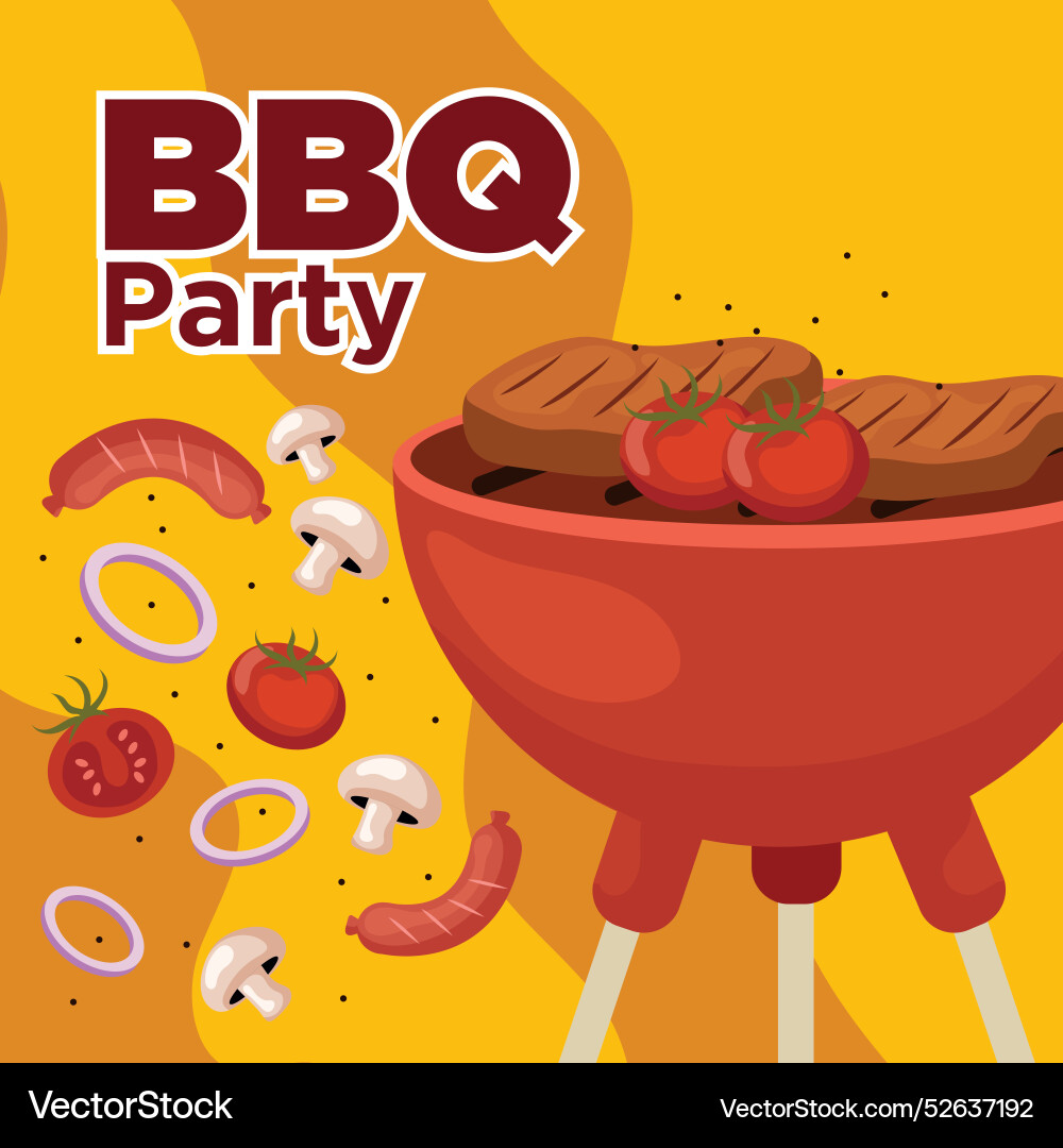 Bbq grill poster Royalty Free Vector Image - VectorStock