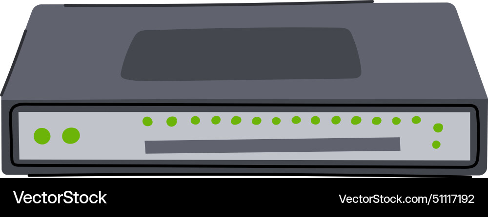 Firewall network switch cartoon Royalty Free Vector Image