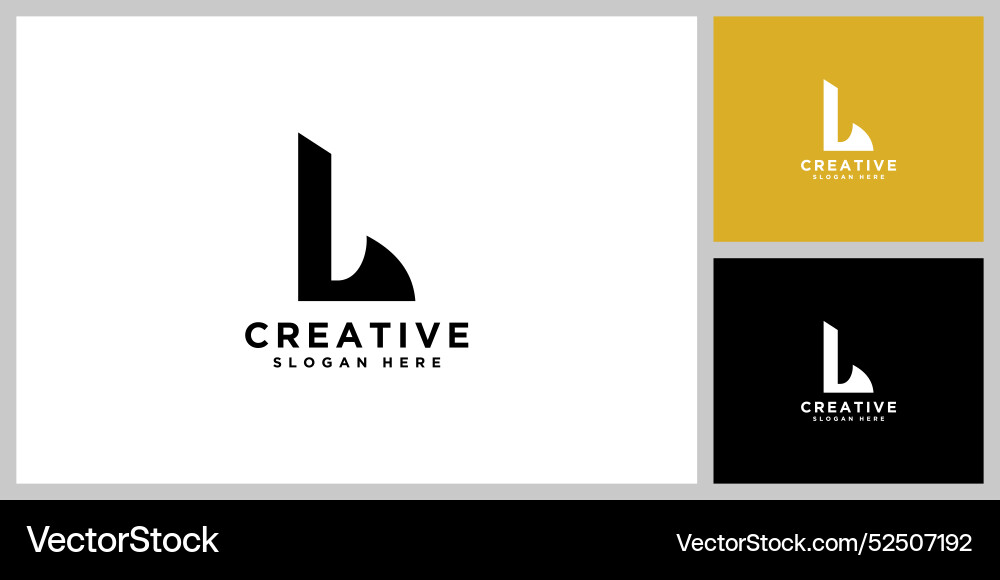 Initials letter l abstract logo design Royalty Free Vector
