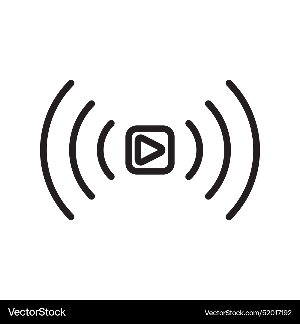 Live icon black line art Royalty Free Vector Image