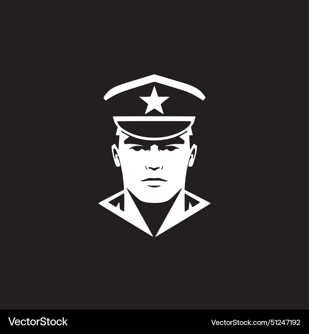 Military - minimalist and simple silhouette Vector Image