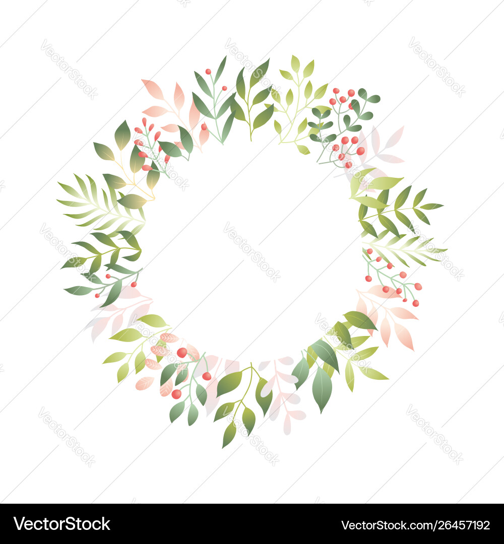 Spring leaves in flat style Royalty Free Vector Image