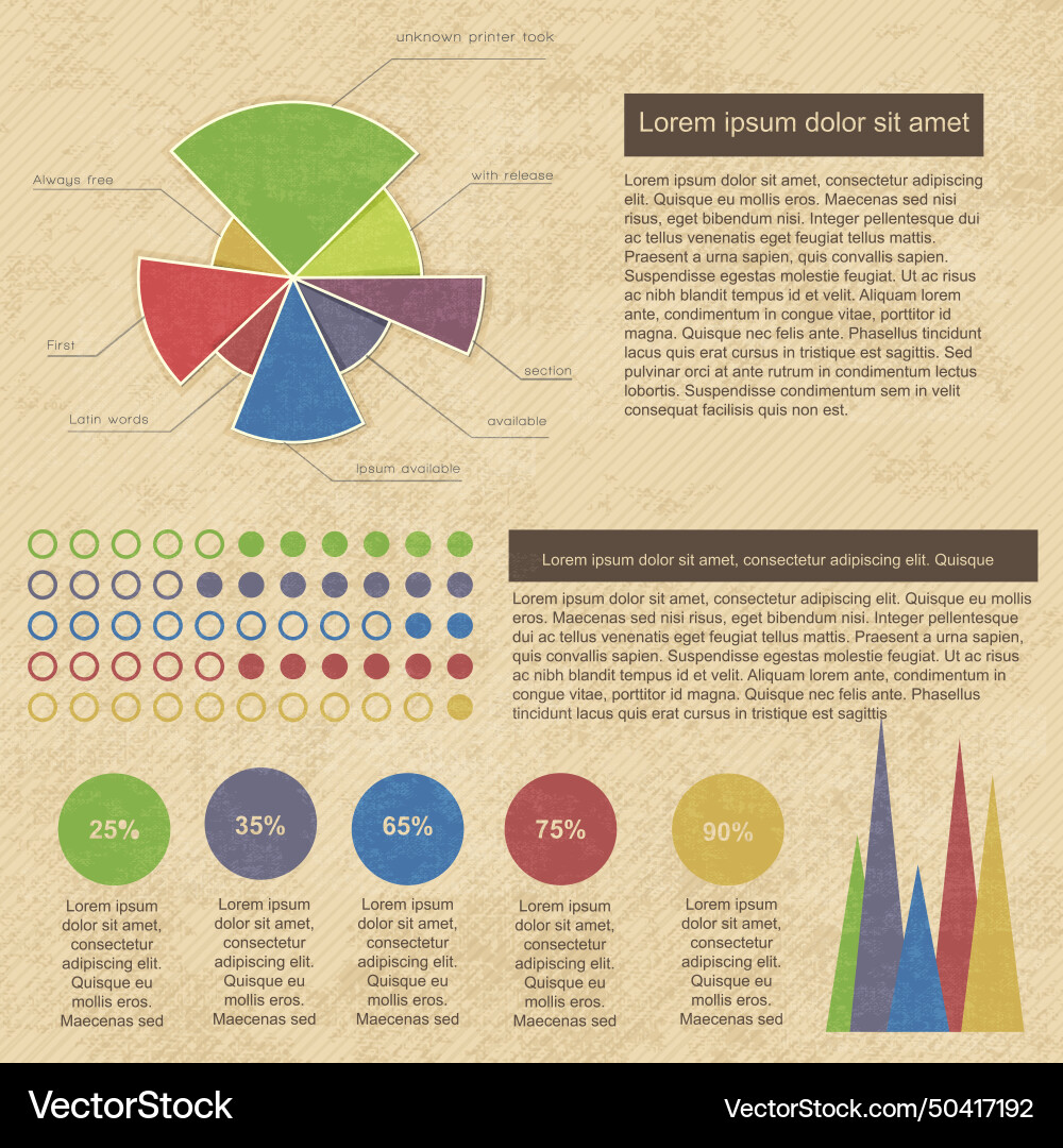 Vintage infographics set Royalty Free Vector Image