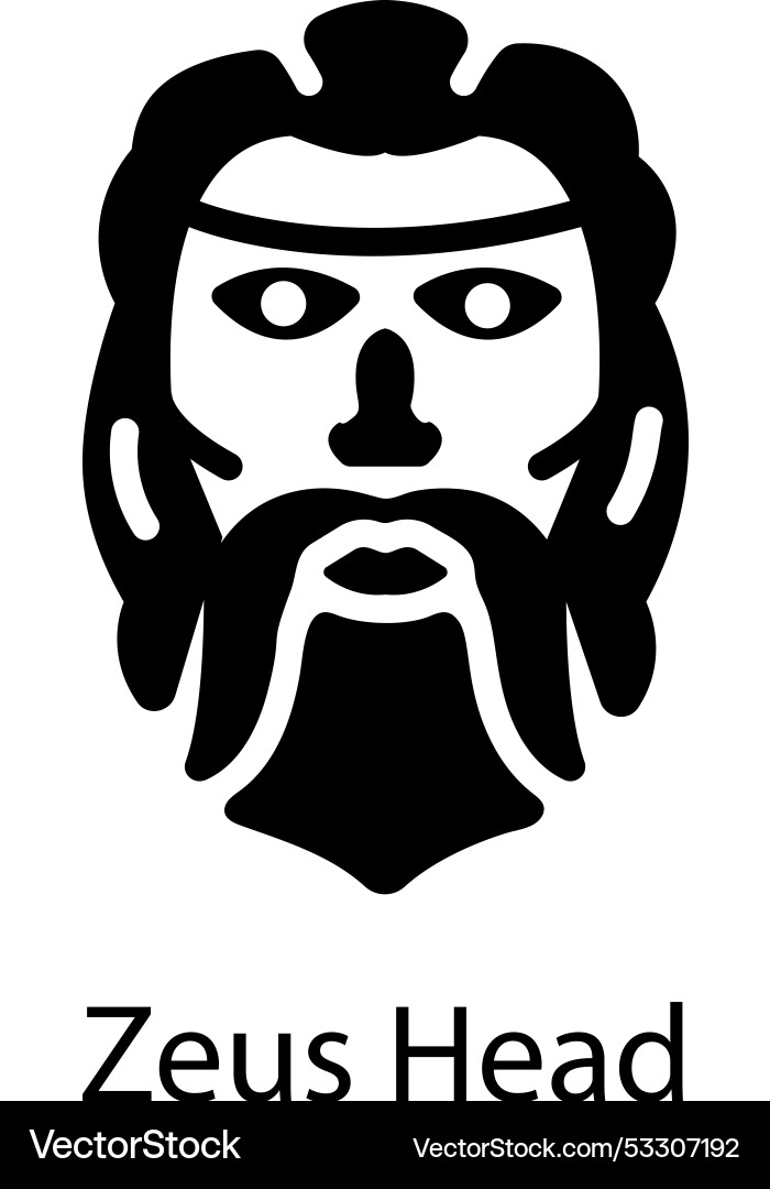 Zeus head Royalty Free Vector Image - VectorStock