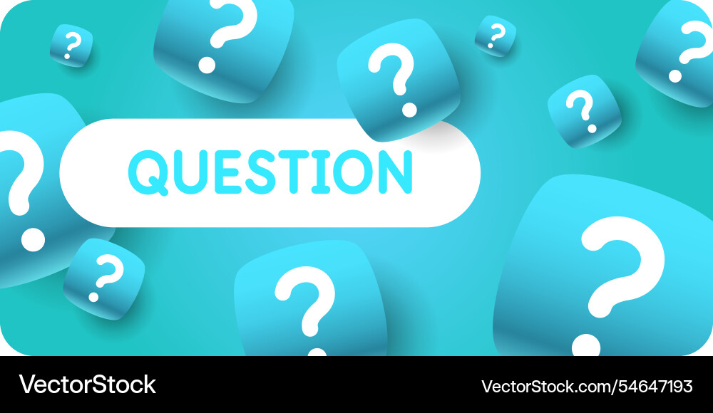 A poster with question marks Royalty Free Vector Image