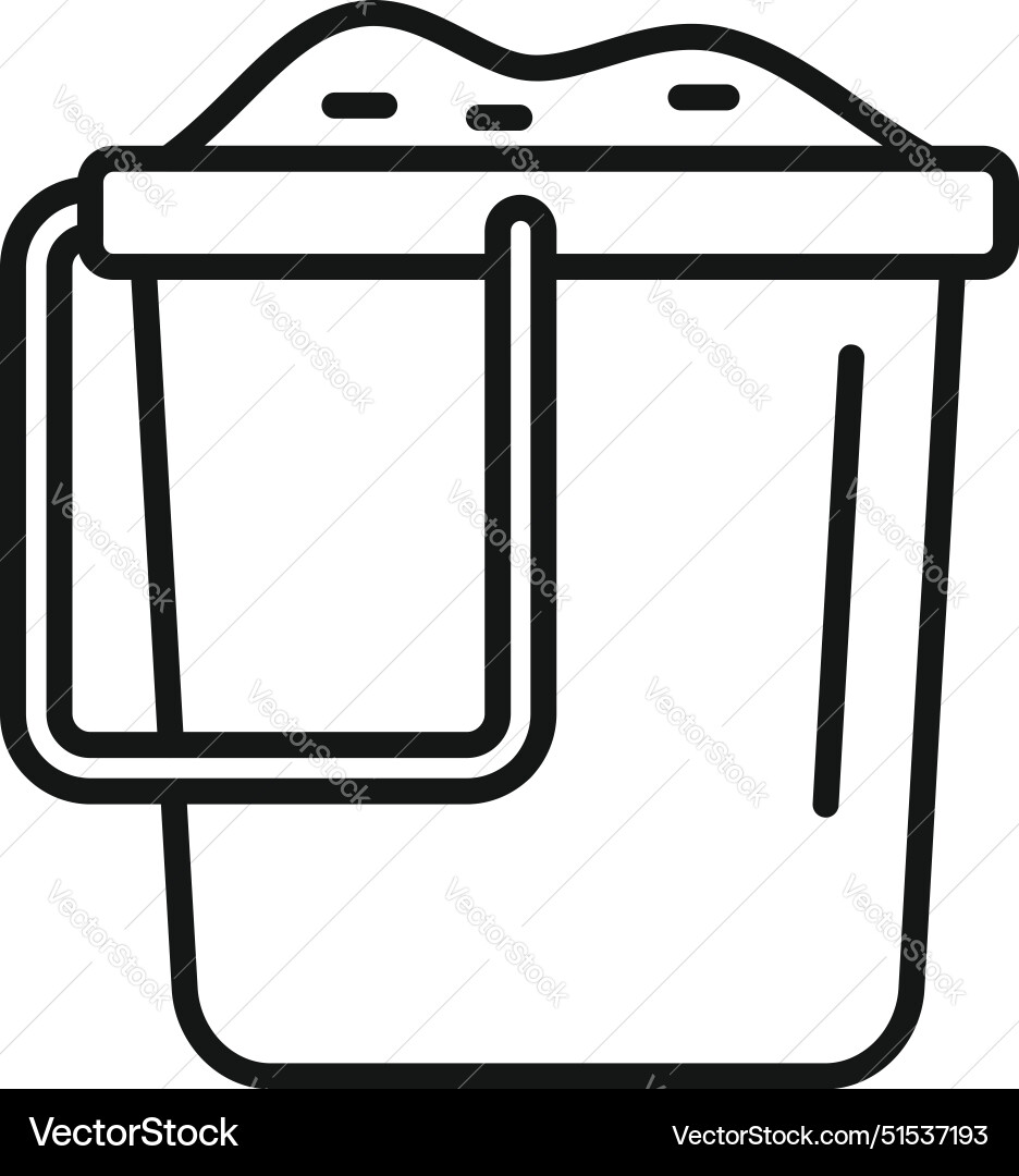 Bucket filled with sand construction material Vector Image