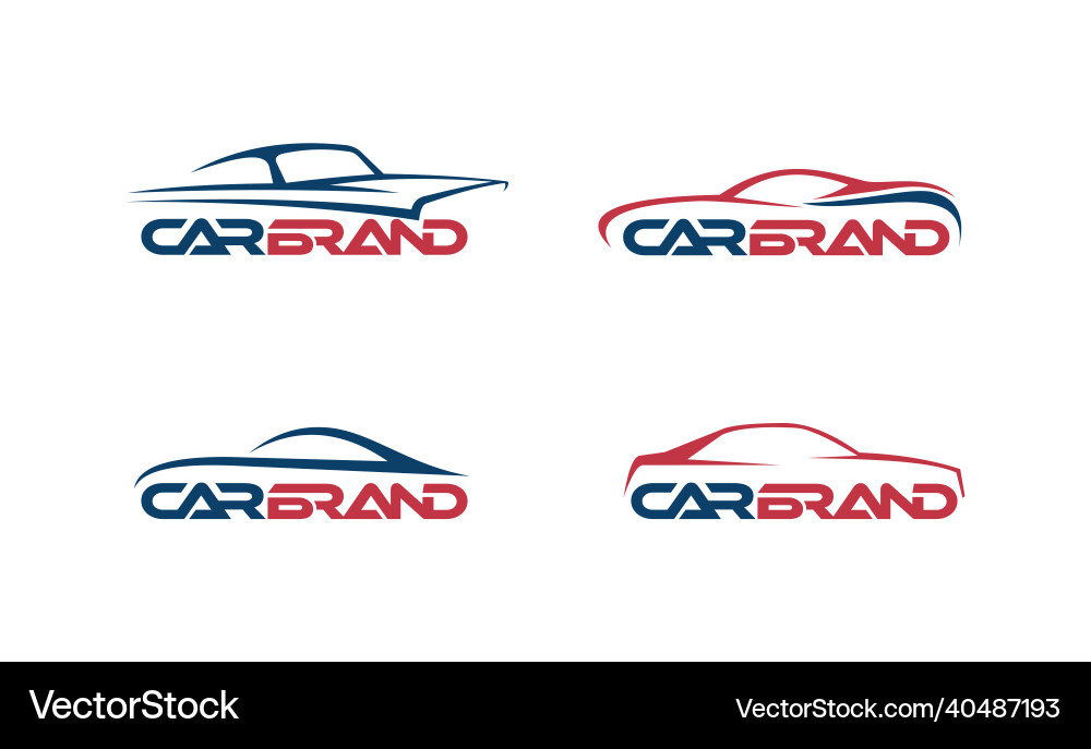 Car Outline Logo Logo Car Service Royalty Free Vector Image