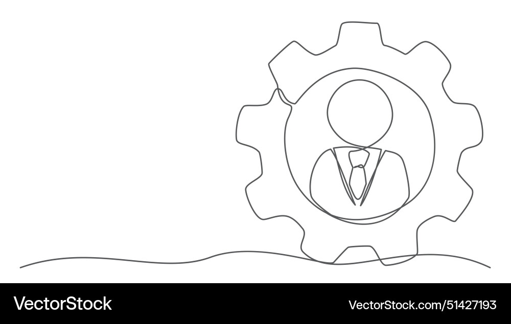 Experience one line drawing on white background Vector Image