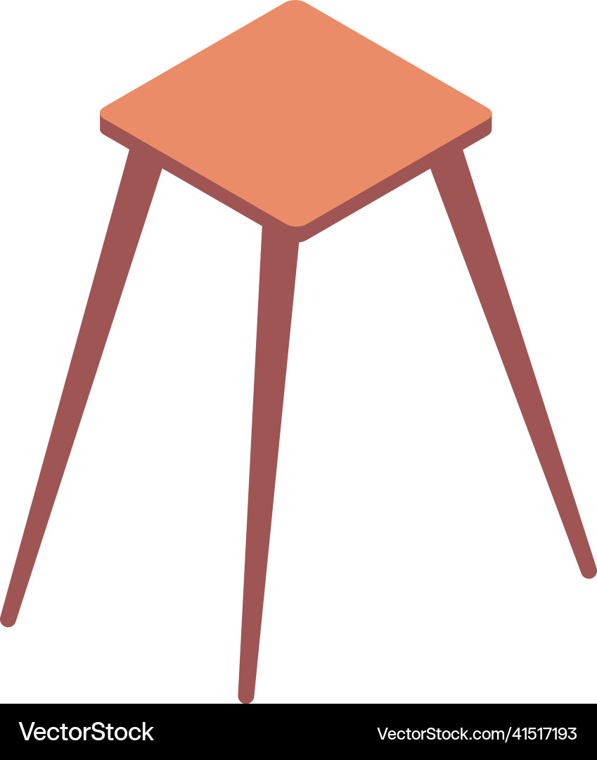 Isometric stool icon Royalty Free Vector Image