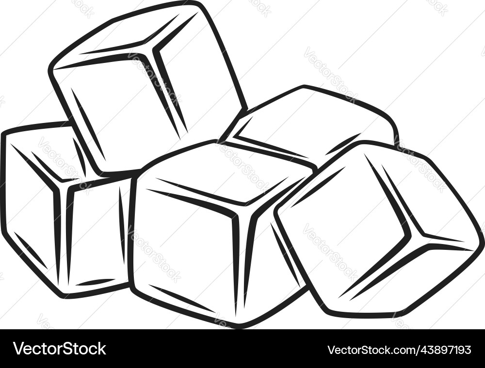 Mango cubes Royalty Free Vector Image - VectorStock