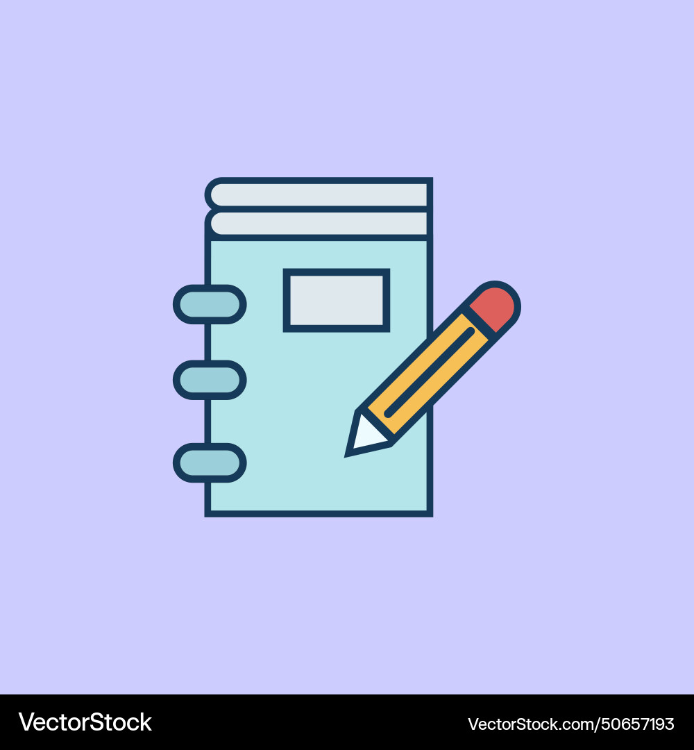 Pencil and paper logo Royalty Free Vector Image