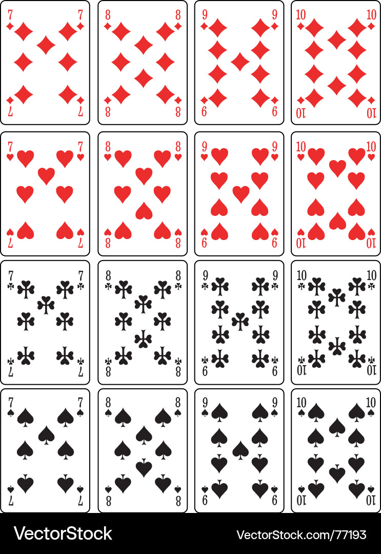 Playing cards Royalty Free Vector Image - VectorStock