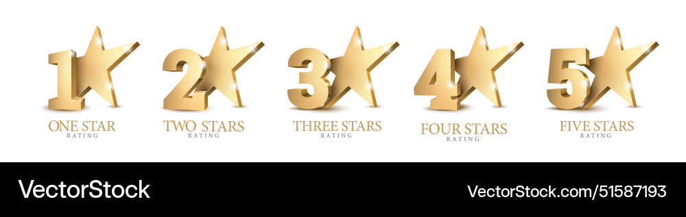 Star rating symbol or emblem Royalty Free Vector Image