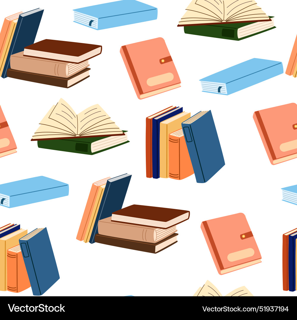 2134 book pattern Royalty Free Vector Image - VectorStock