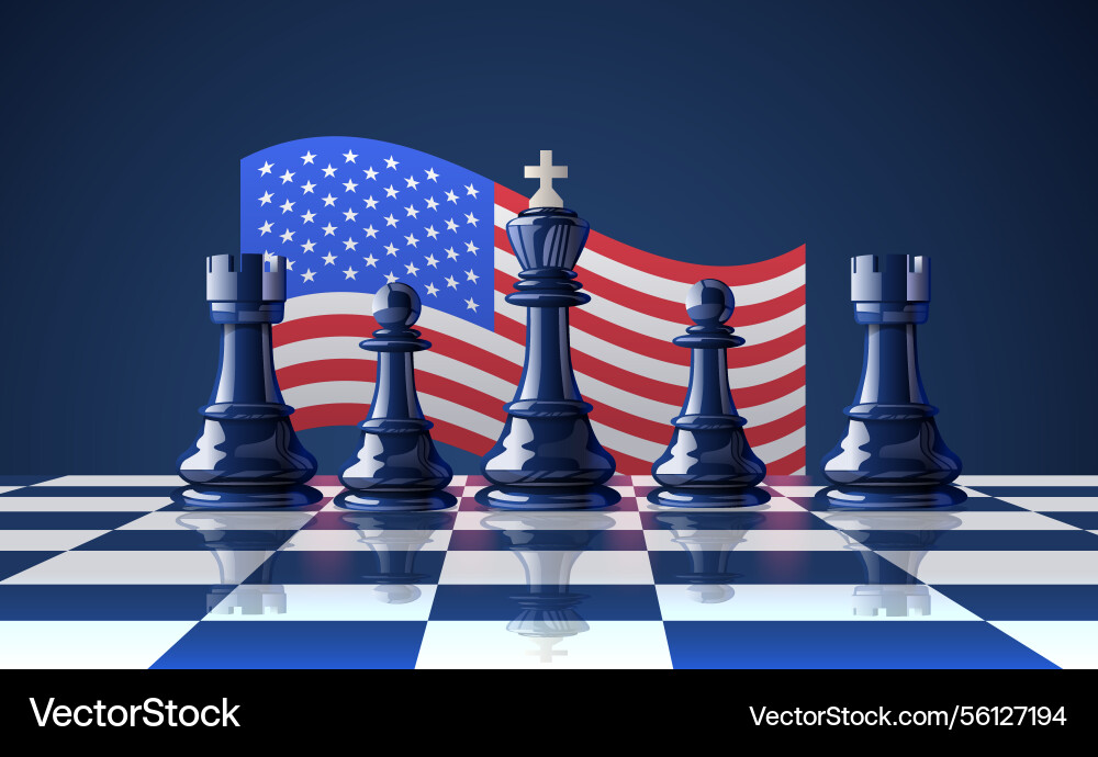 Chess pieces trade war concept – Royalty-Free Vector | VectorStock