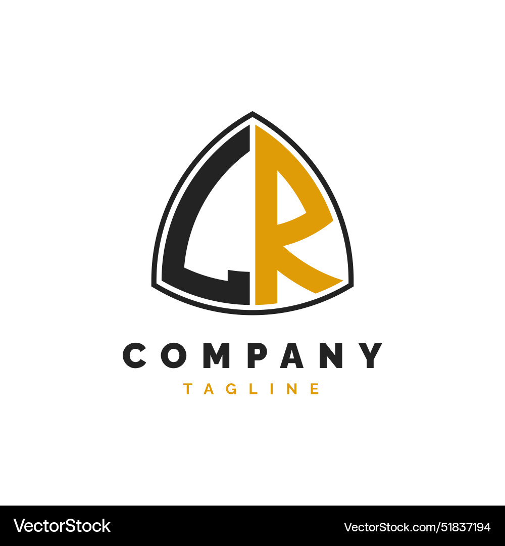 Initial letter lr logo design alphabet Royalty Free Vector