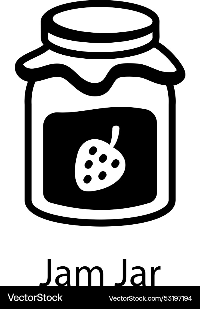 Jam jar Royalty Free Vector Image - VectorStock