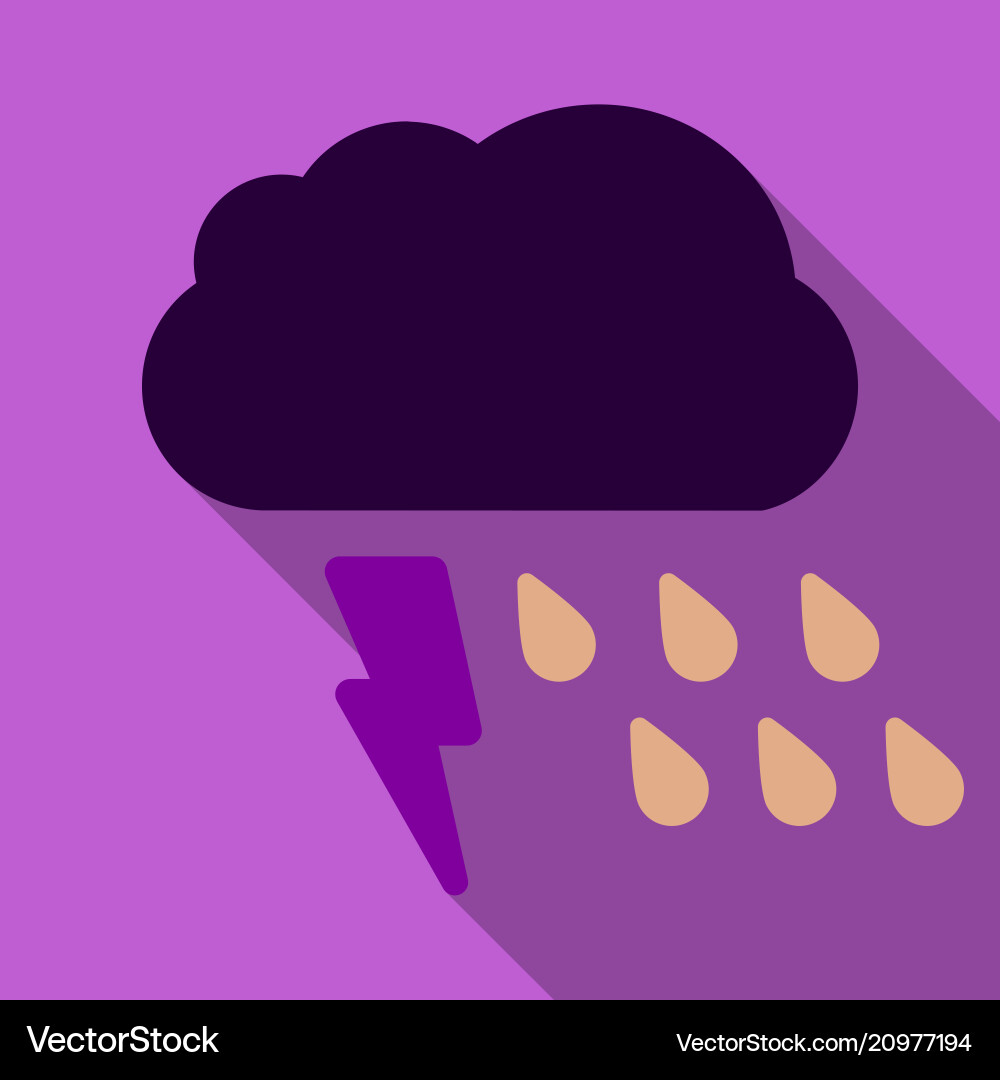 Modern Storm Cloud Icon Royalty Free Vector Image