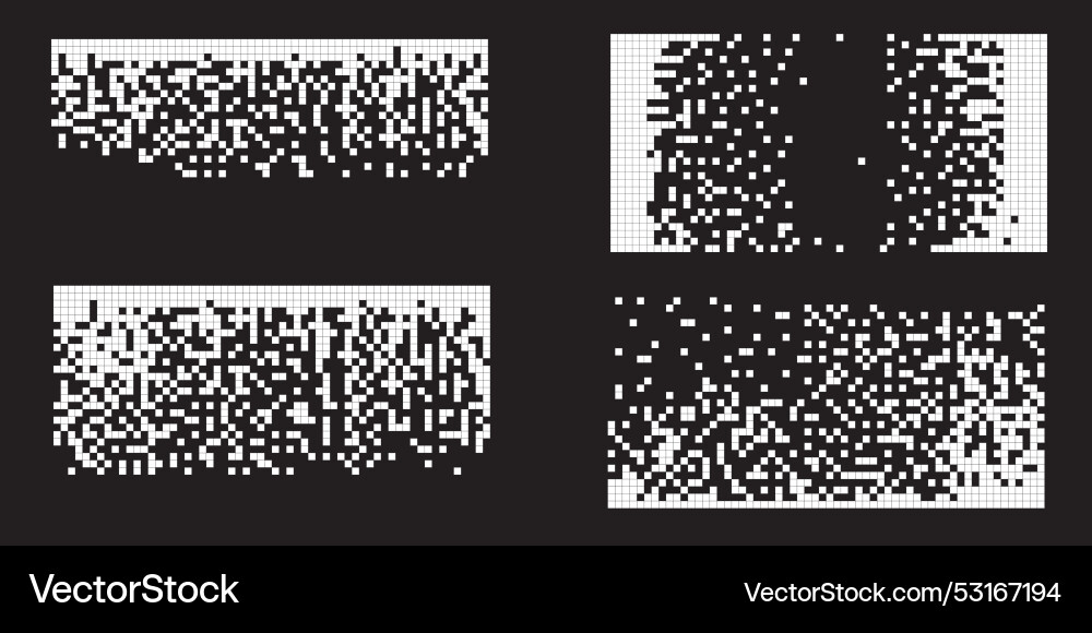 Pixel disintegration background decay effect Vector Image