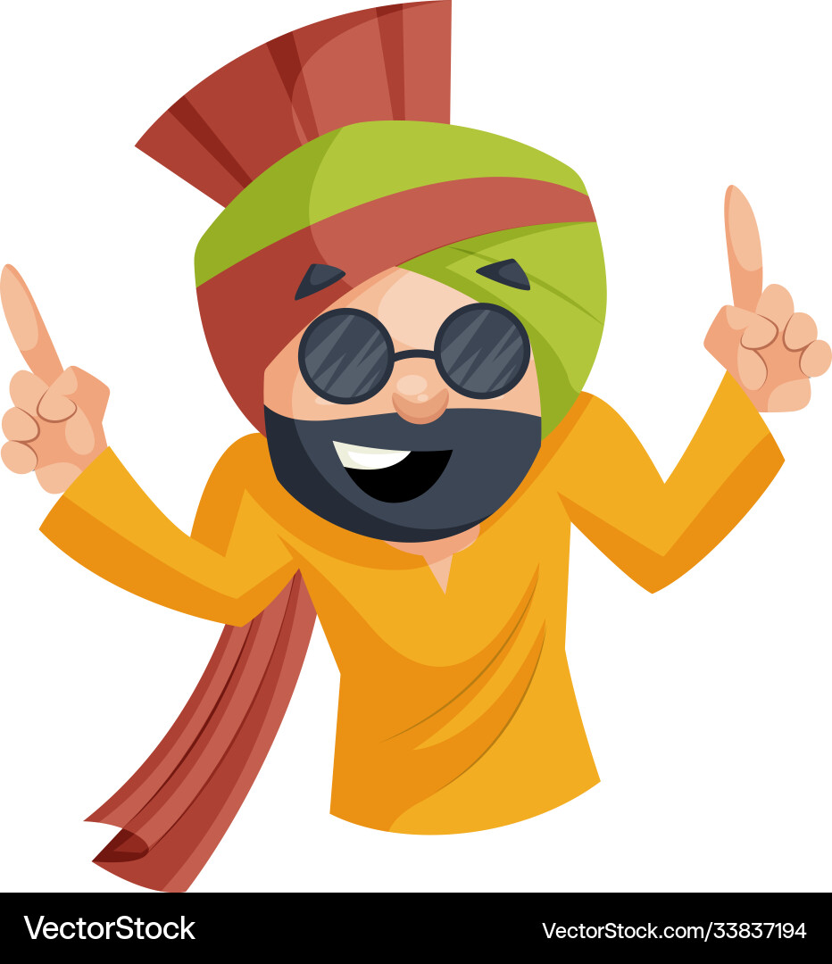 Punjabi man Royalty Free Vector Image - VectorStock