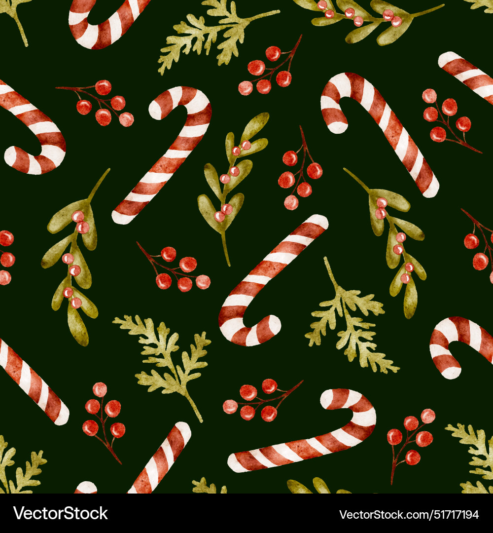 Seamless christmas candy can pattern Royalty Free Vector