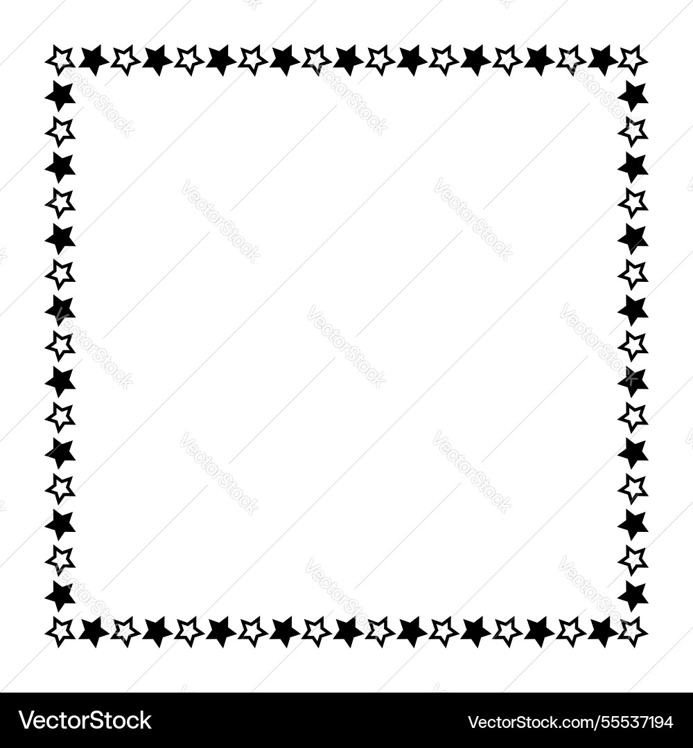 Square frame border graphic simple Royalty Free Vector Image