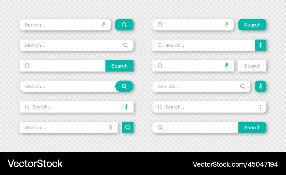 Various search bar templates internet browser Vector Image