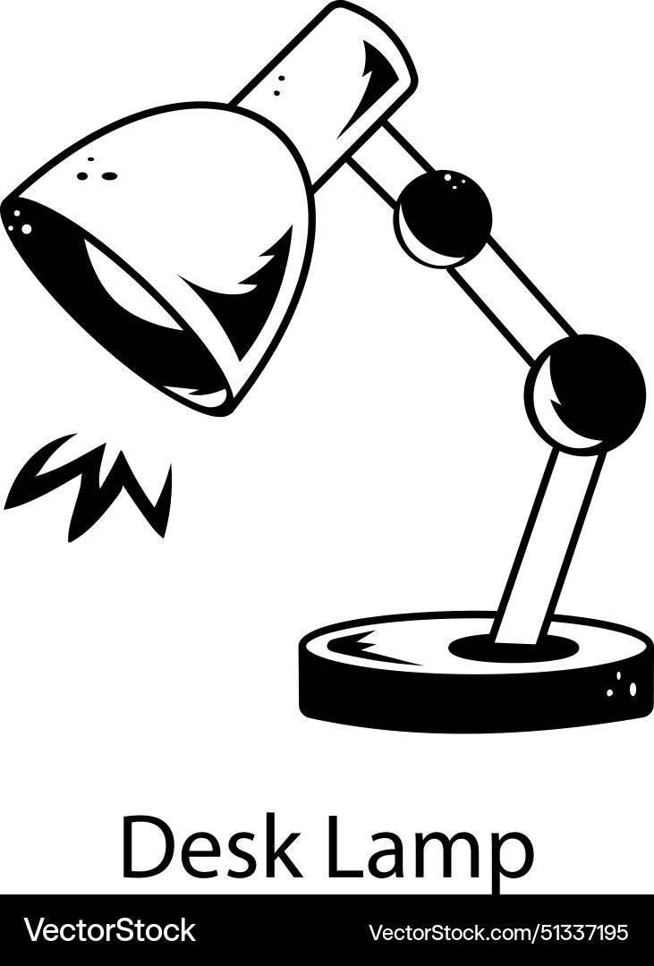 Desk lamp Royalty Free Vector Image - VectorStock