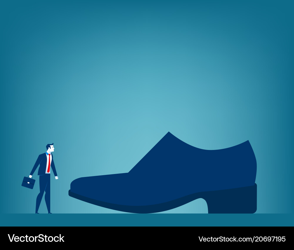 Huge responsibilities businessman with large Vector Image
