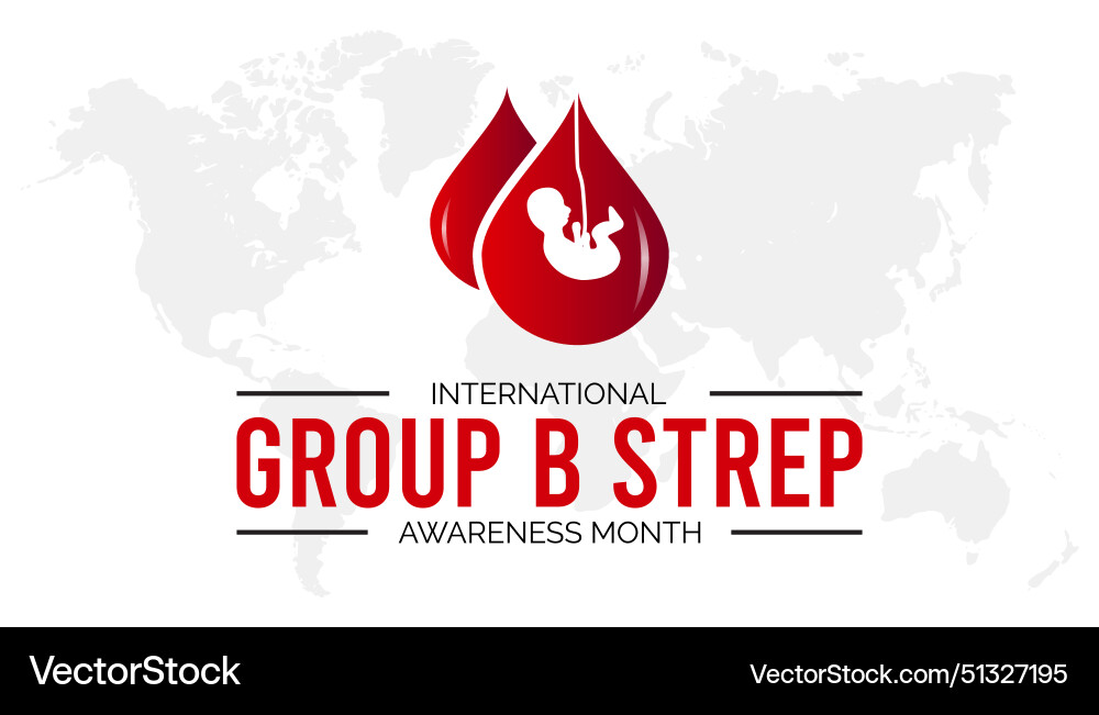 International group b strep awareness month Vector Image