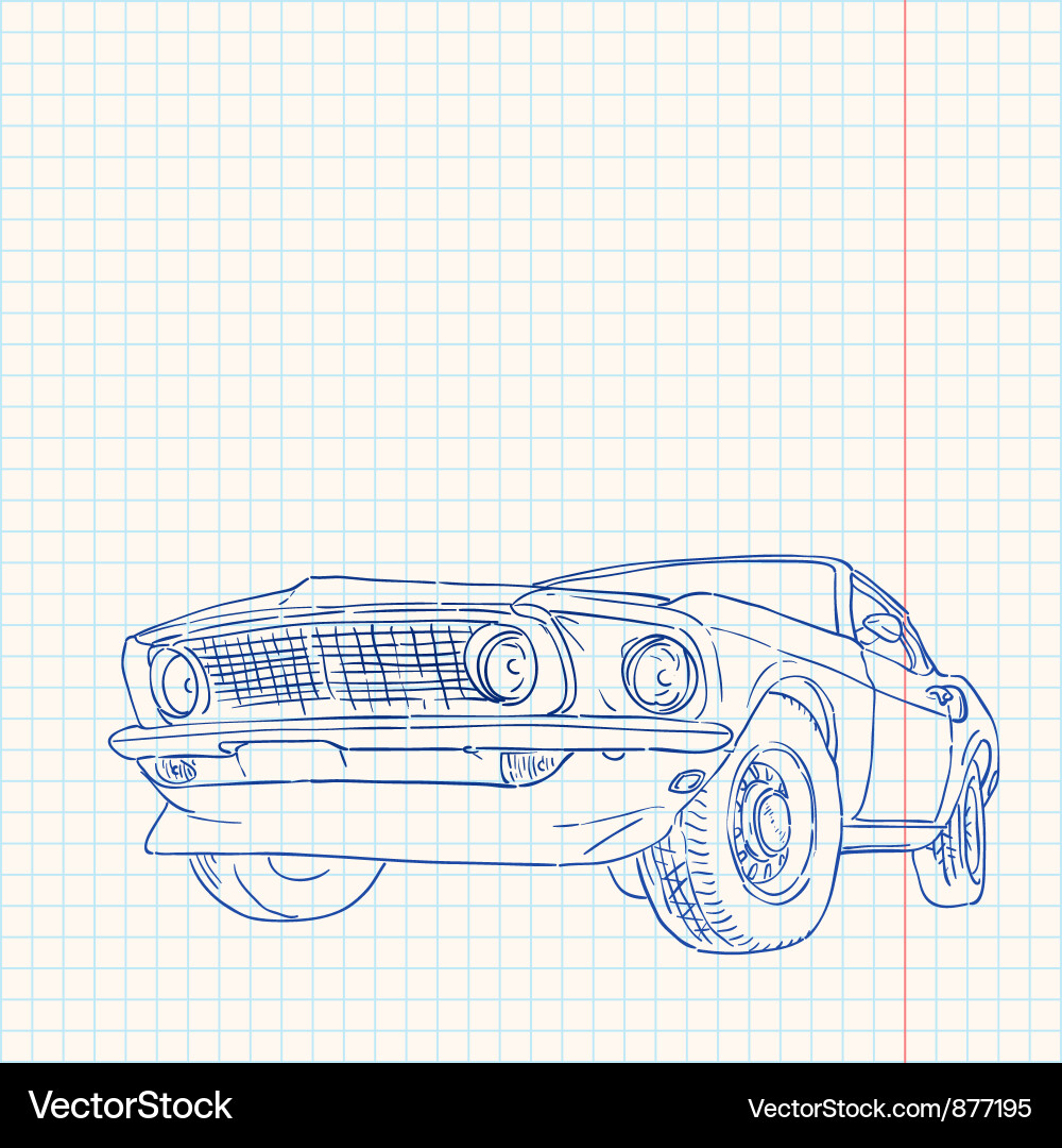 Muscle car Royalty Free Vector Image - VectorStock