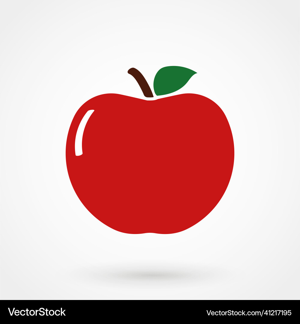 Red apple icon Royalty Free Vector Image - VectorStock