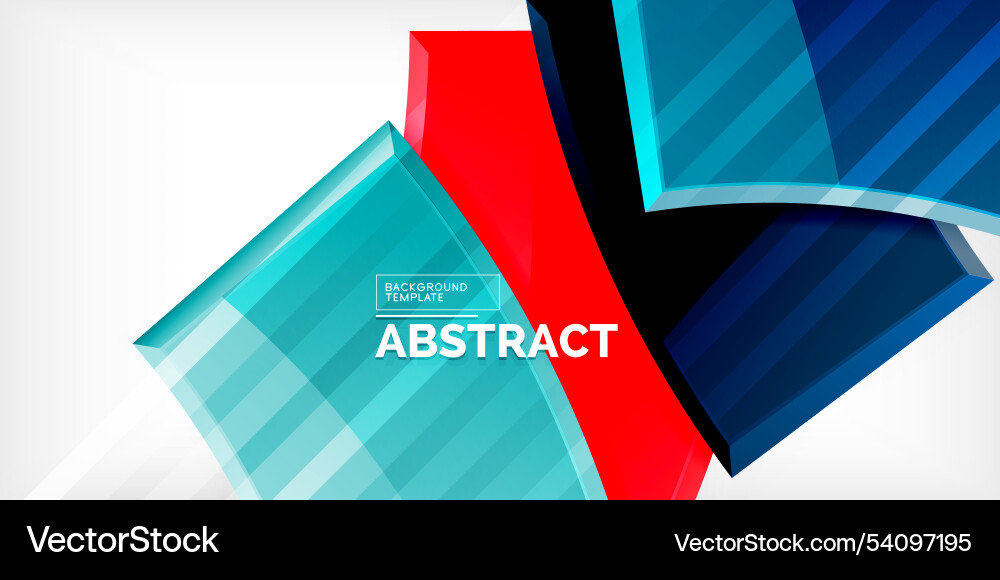 Round 3d shapes plates background creative Vector Image